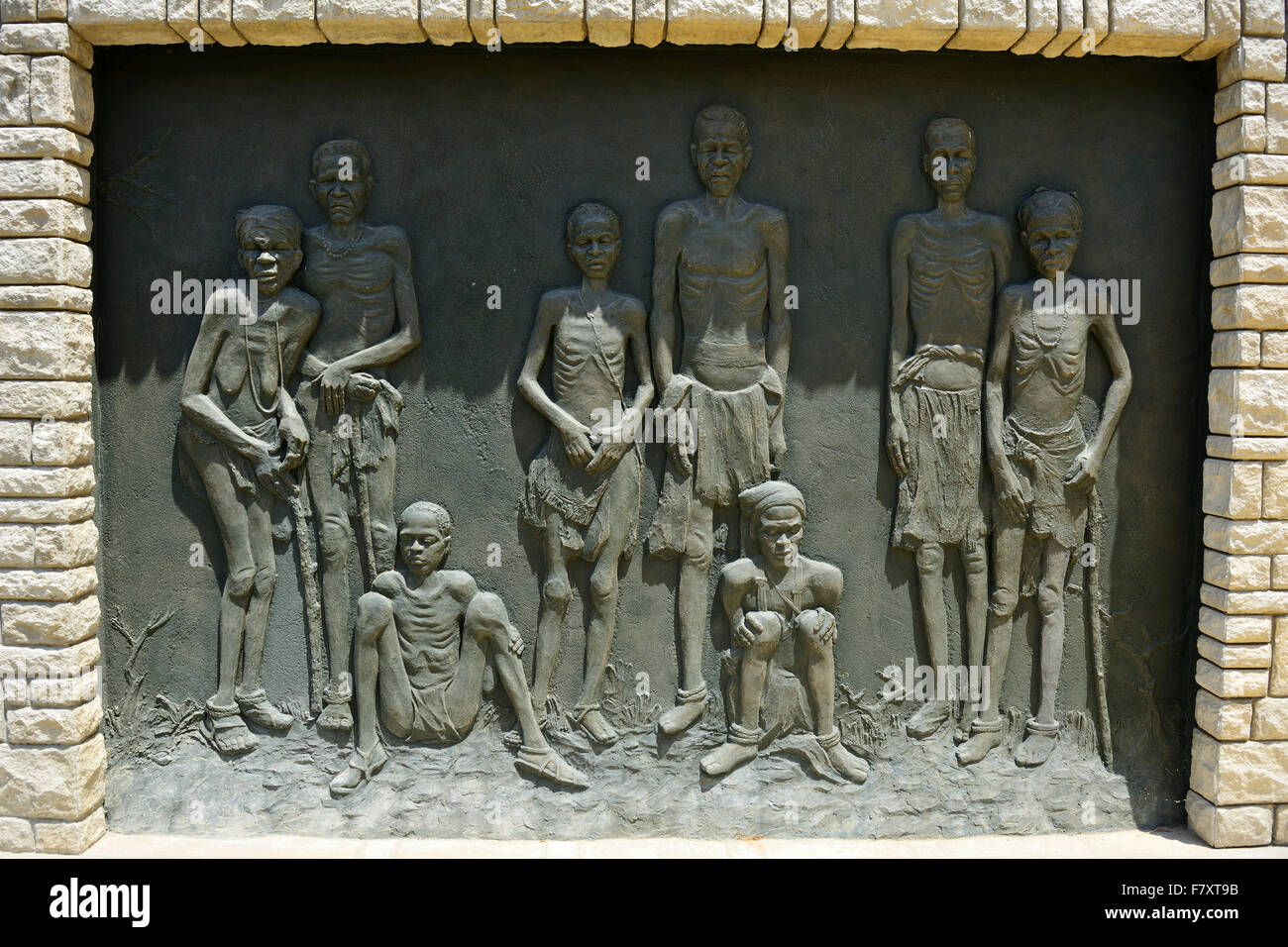 Freeze from Independence memorial outside Alte Feste (old German fort ...