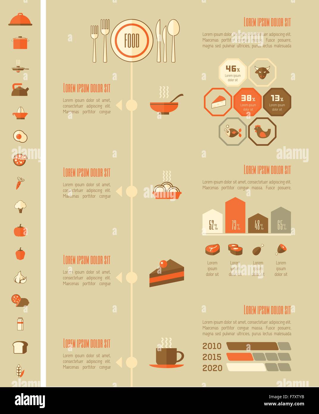 Food Infographic Template Stock Vector Image & Art - Alamy