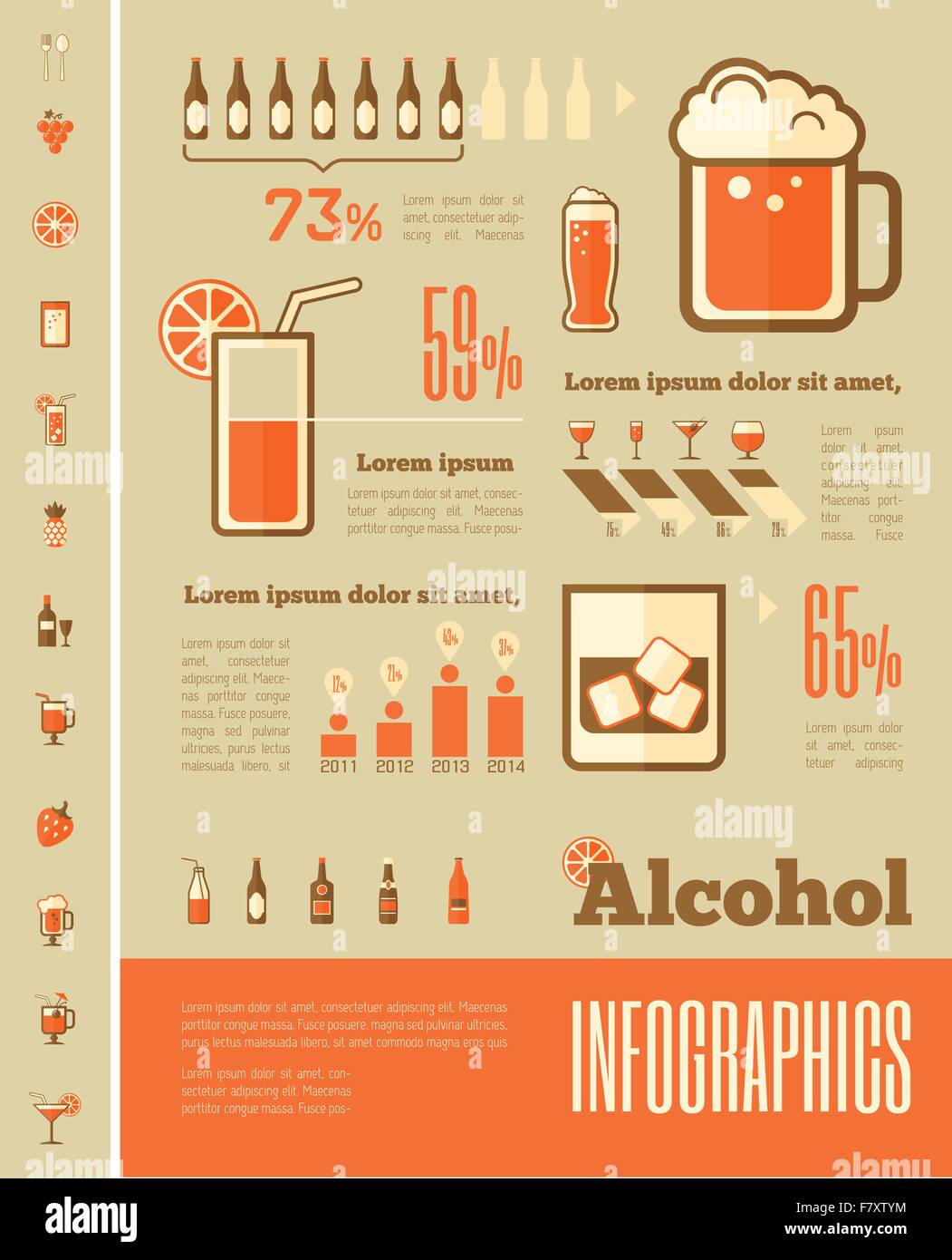 Alcohol Infographic Template Stock Vector Image & Art - Alamy