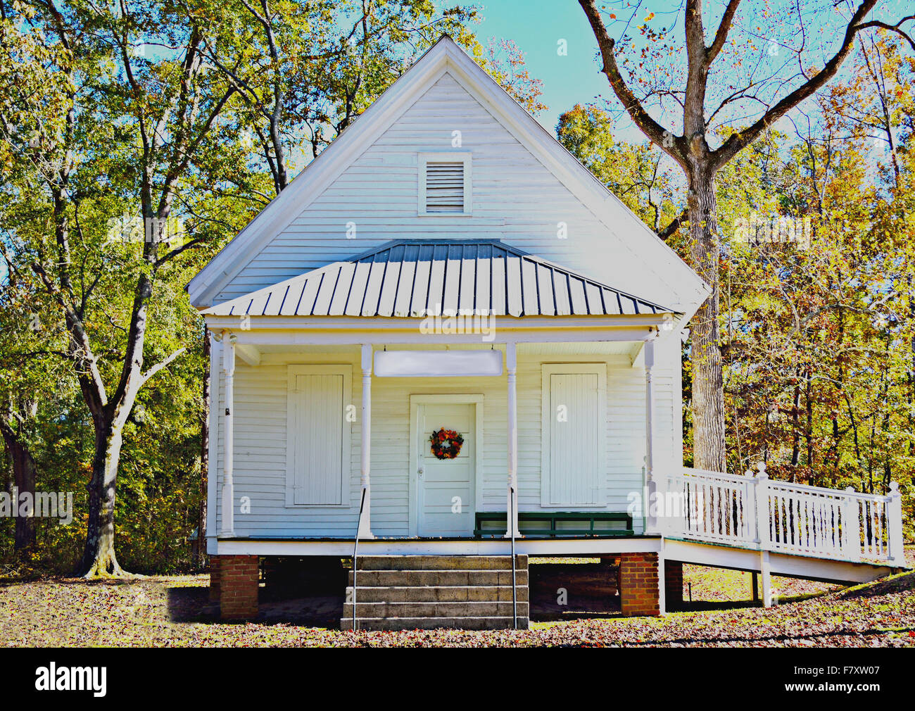 Picture of a Old school House Stock Photo - Alamy