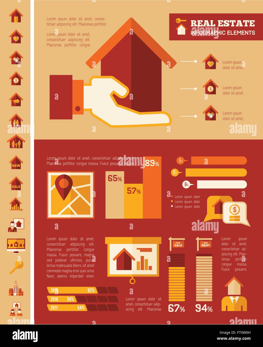 Real Estate Infographics Stock Vector Image & Art - Alamy