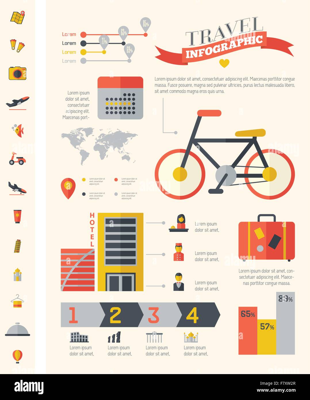 Travel Infographic Template Stock Vector Image & Art - Alamy