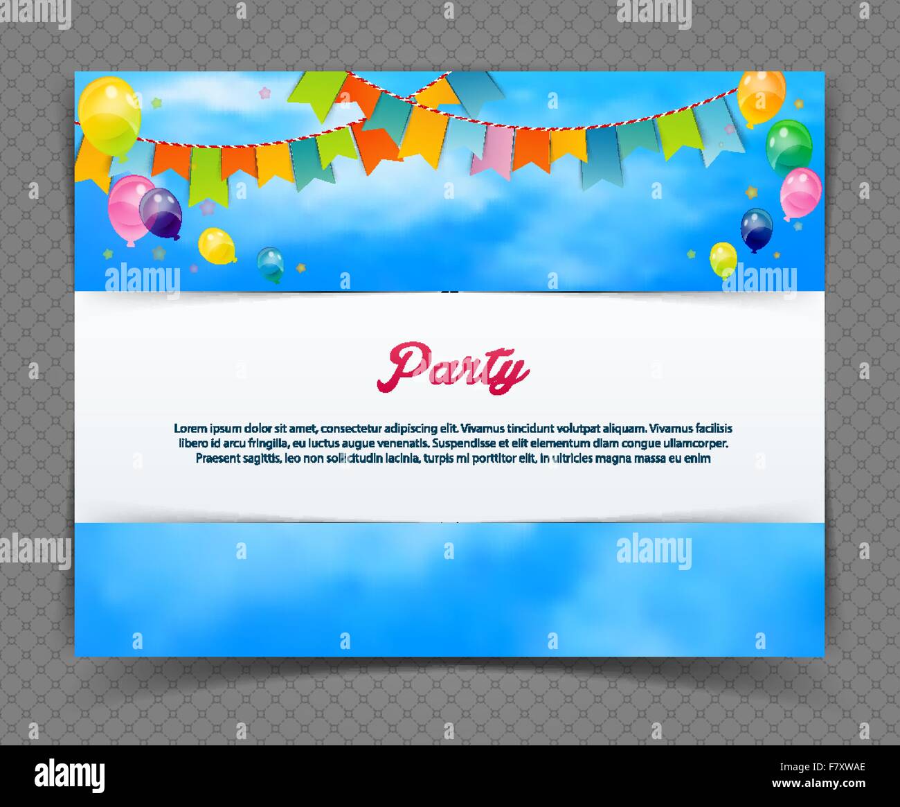 Party banner with flags and ballons Stock Vector Image & Art - Alamy