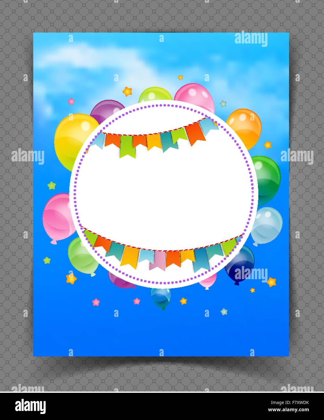 Party banner with flags and ballons Stock Vector Image & Art - Alamy