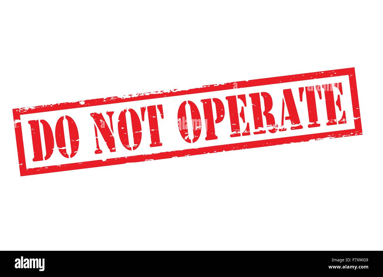 Do not operate Stock Vector Image & Art - Alamy