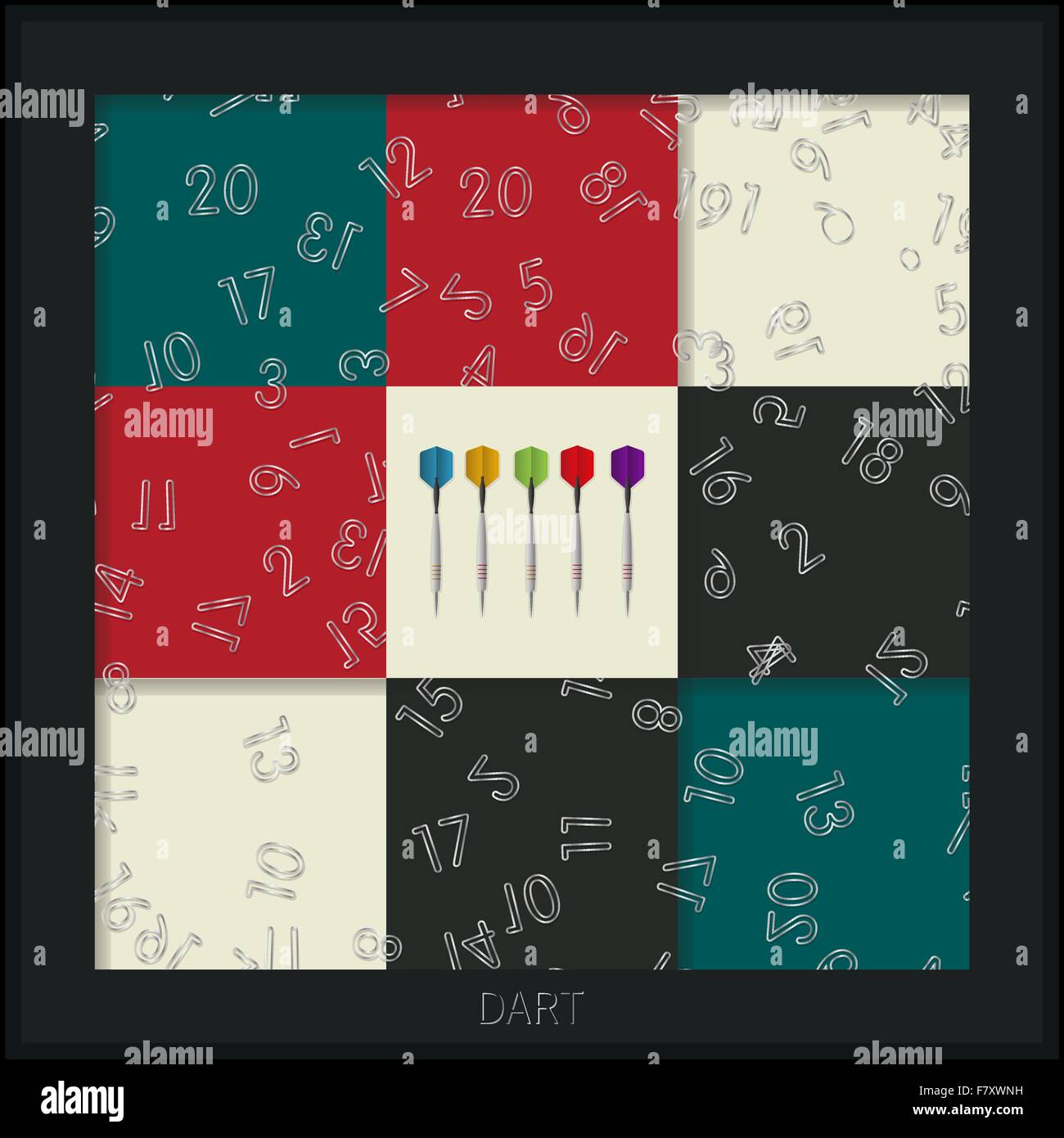 Dartboard dart board game Stock Vector Images - Alamy