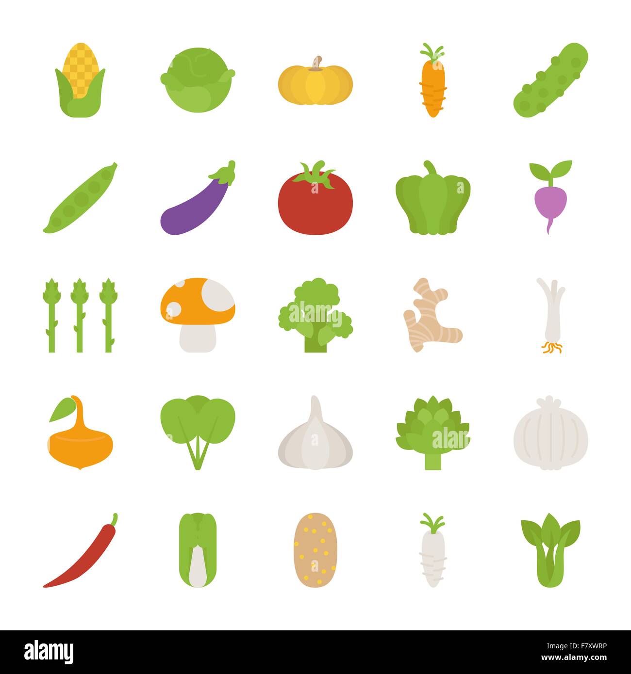 Vegetables icons , flat design Stock Vector Image & Art - Alamy