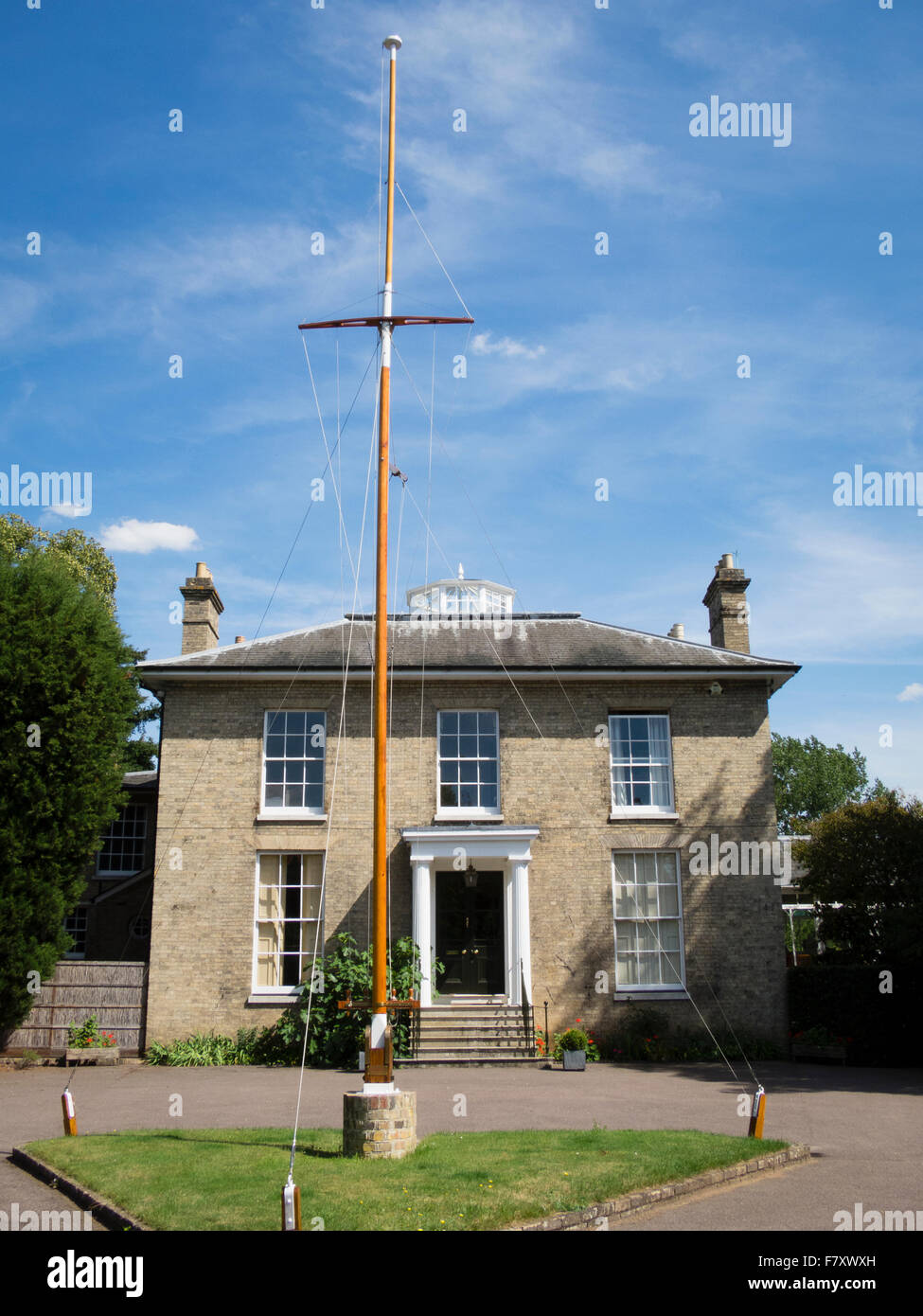 House with mast and nautical details Stock Photo - Alamy