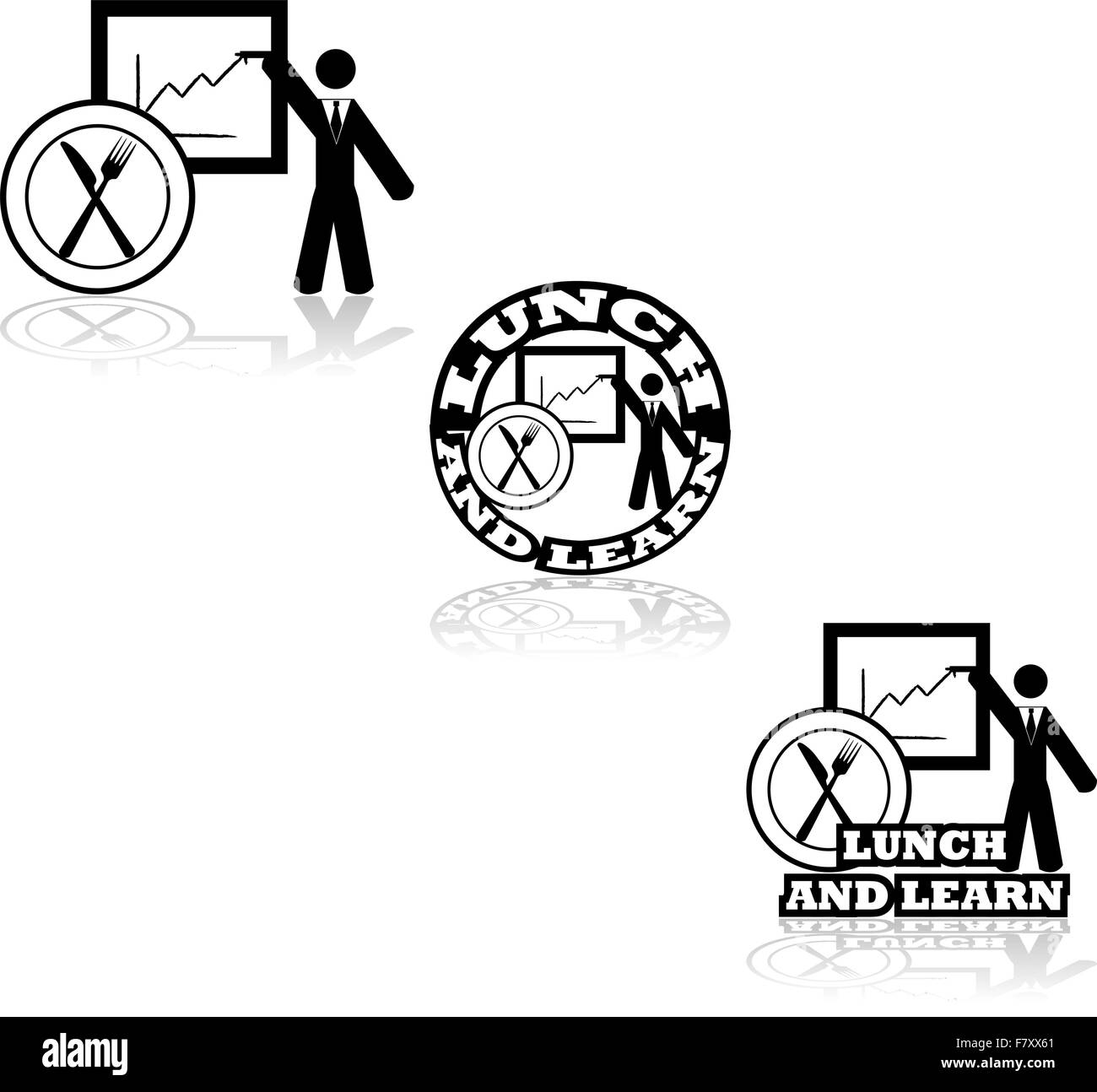 Serious lunch Stock Vector Images - Alamy