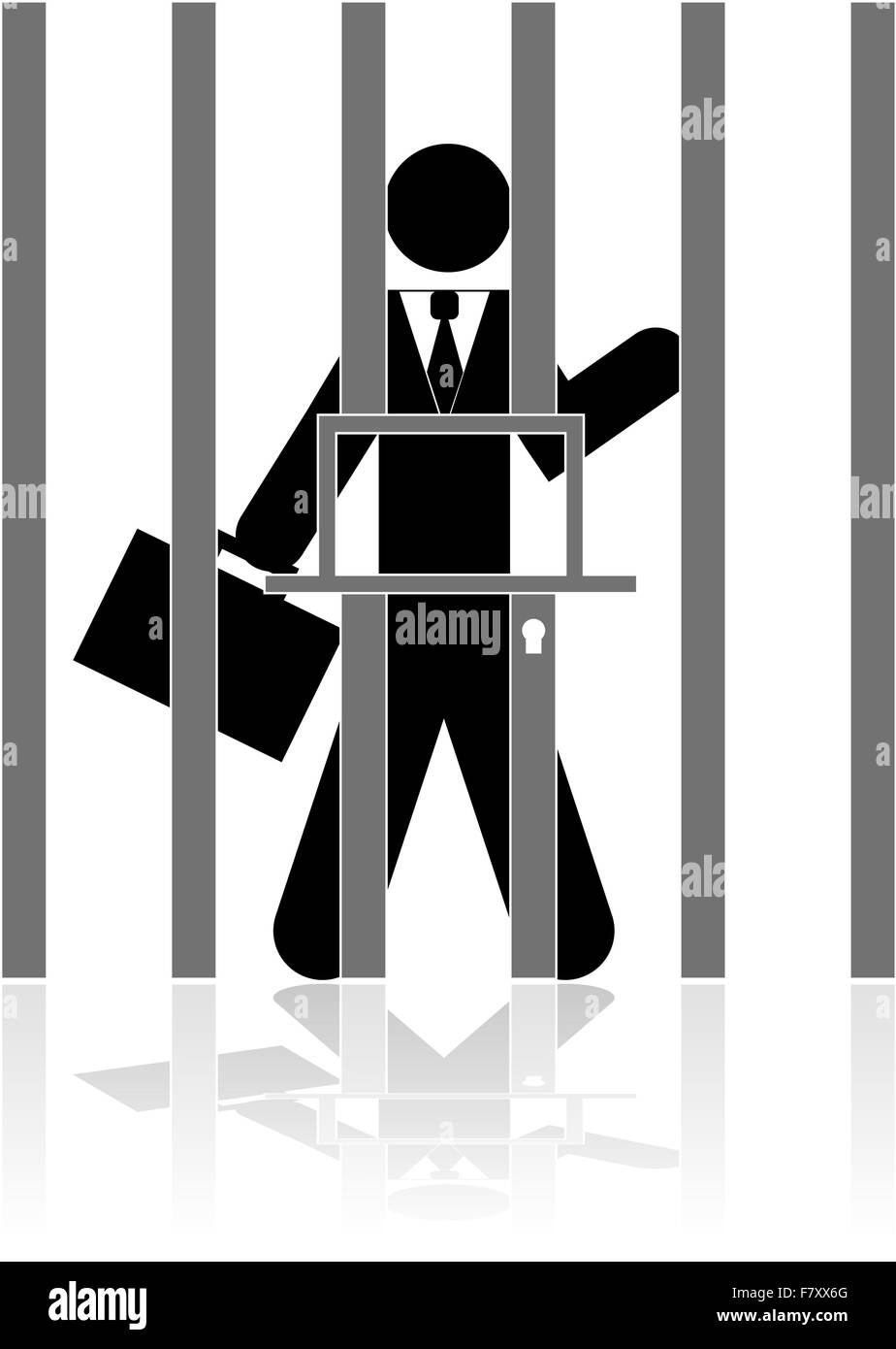 Business man money jail hi-res stock photography and images - Alamy