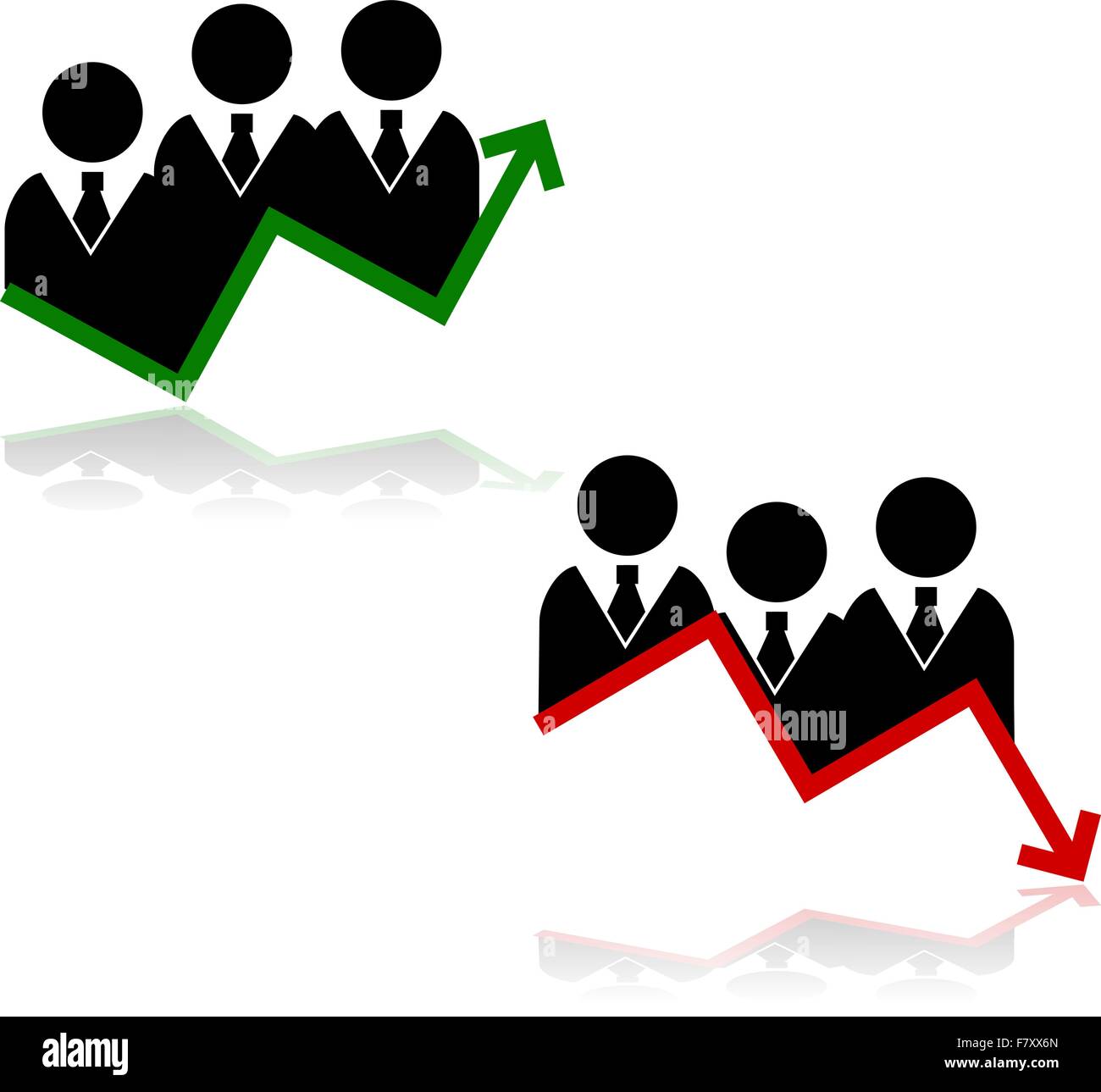 Graph green up red down Stock Vector Images - Alamy