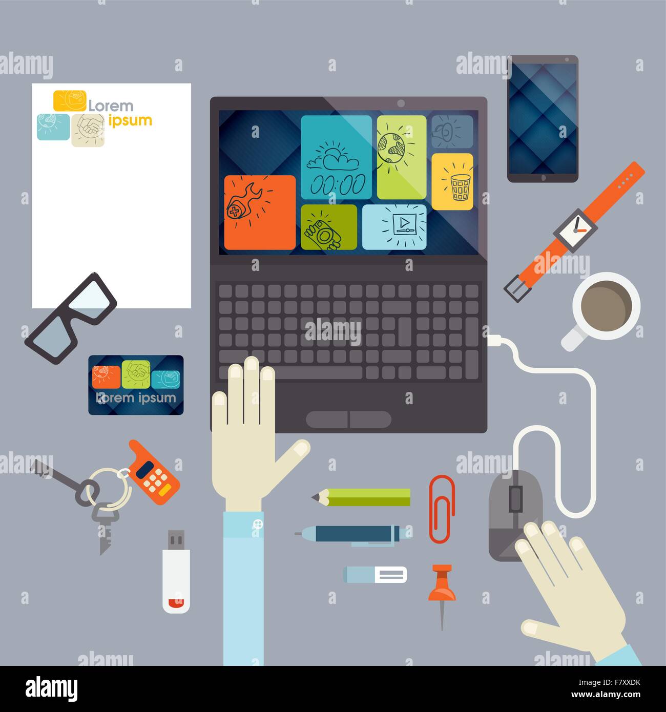 Flat Design Elements Stock Vector Image & Art - Alamy