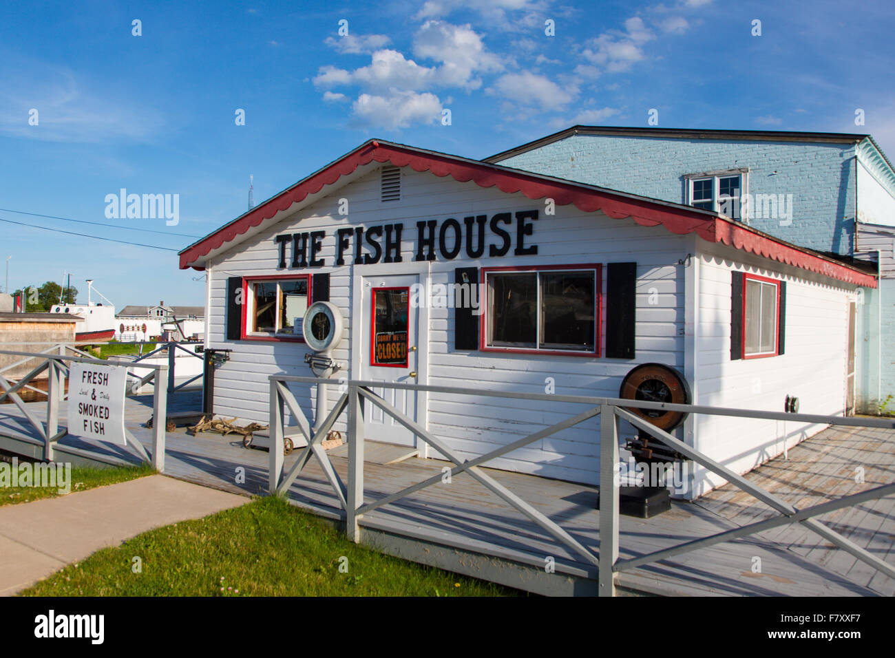 The Fish House Restaurant in Bayfield Wisconsin on Lake Superior Stock ...