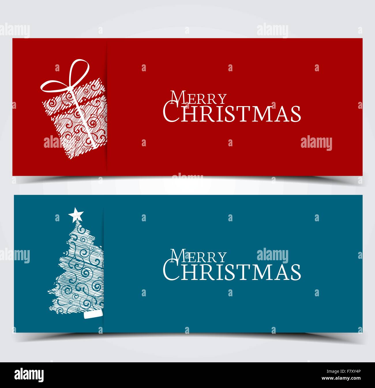 Merry christmas vector banners Stock Vector Images - Alamy
