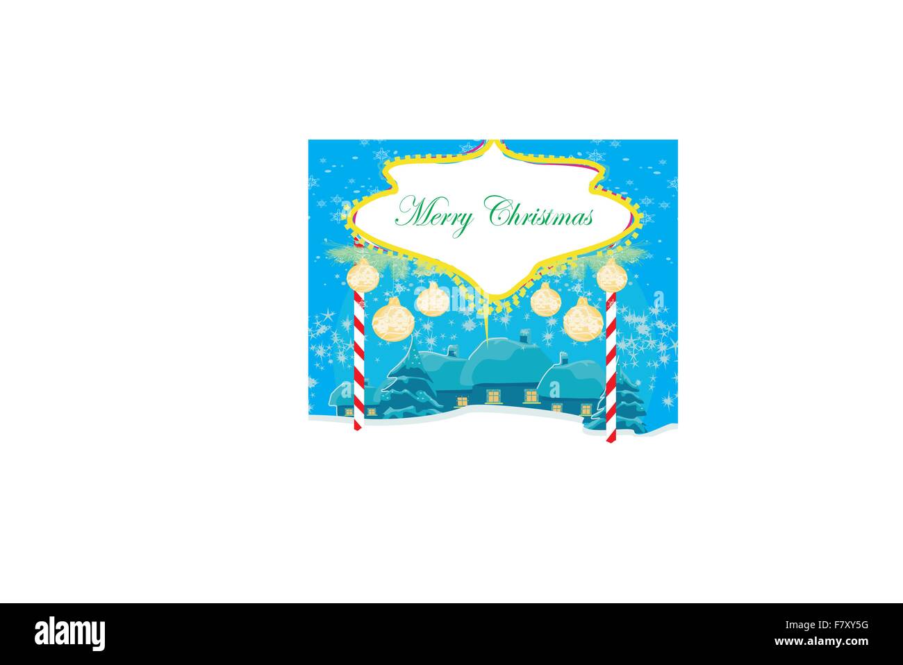 winter landscape - vector Stock Vector Image & Art - Alamy