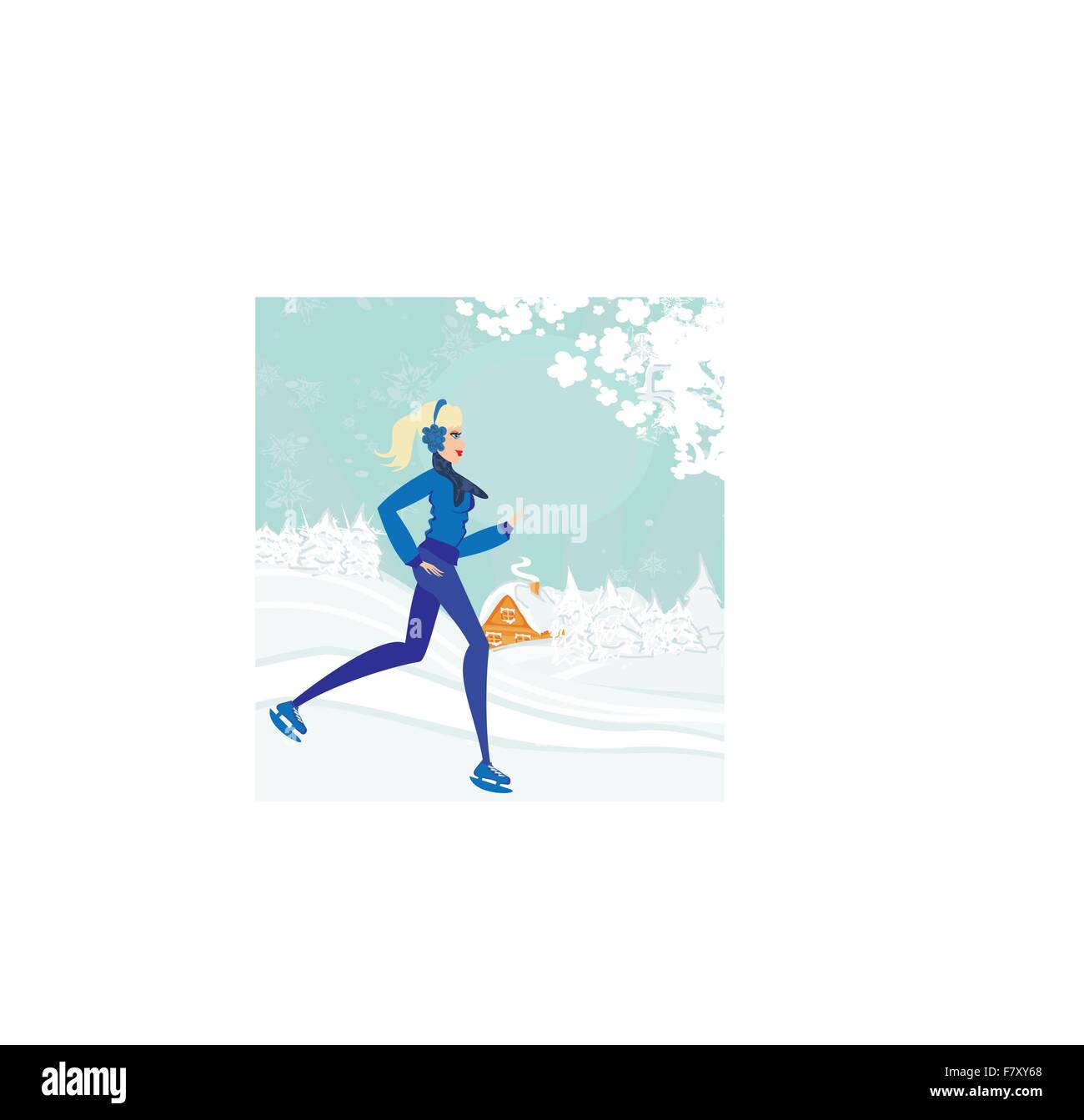 Beautiful blue houses Cut Out Stock Images & Pictures - Alamy