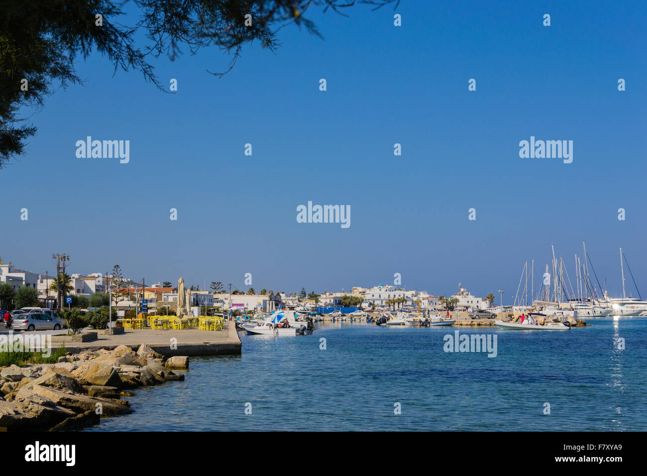 Harbor of Parikia in Paros Island - Greece Stock Photo - Alamy