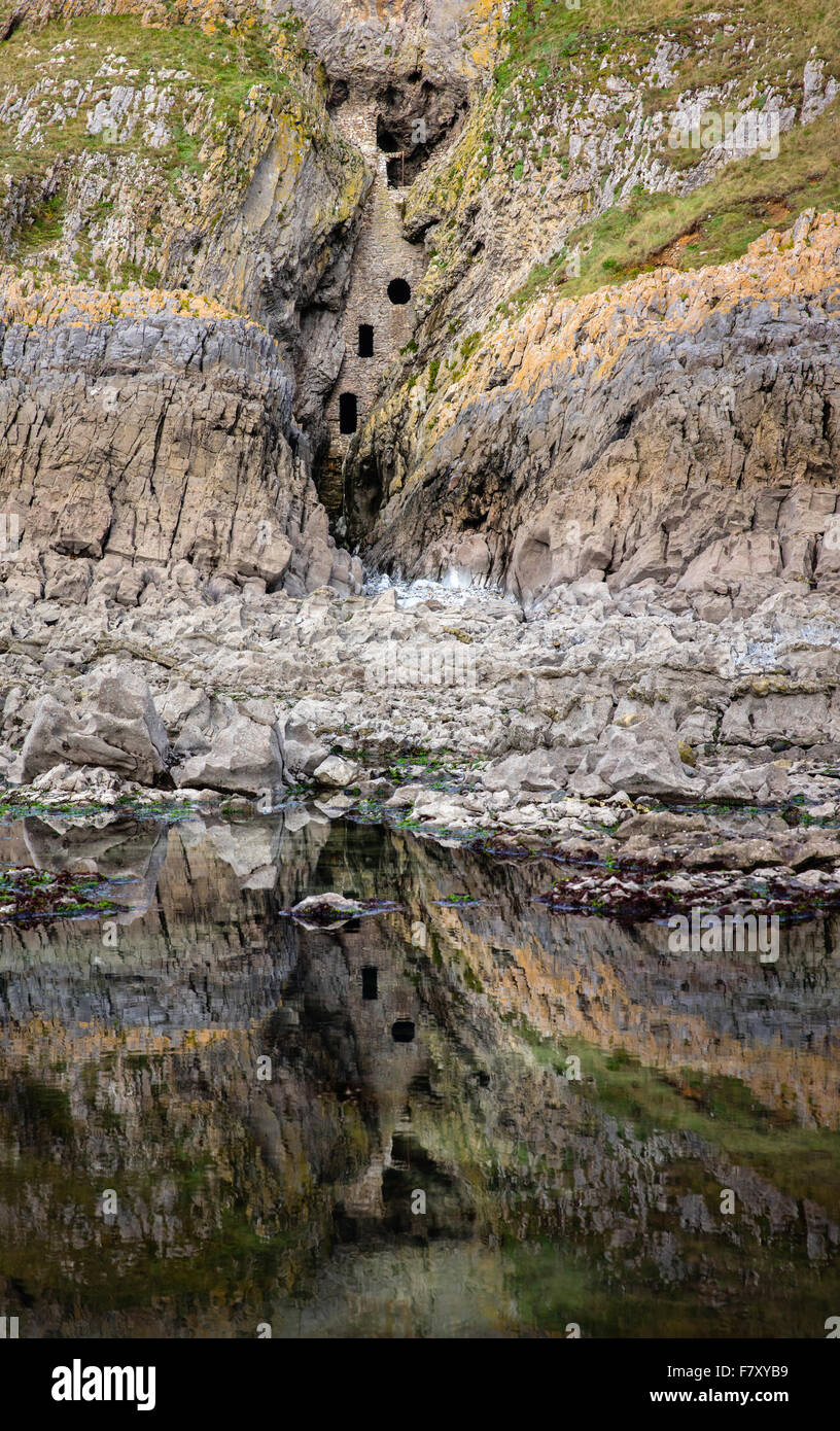 Culver Hole a historic dovecote built into cliffs near Port Eynon on ...