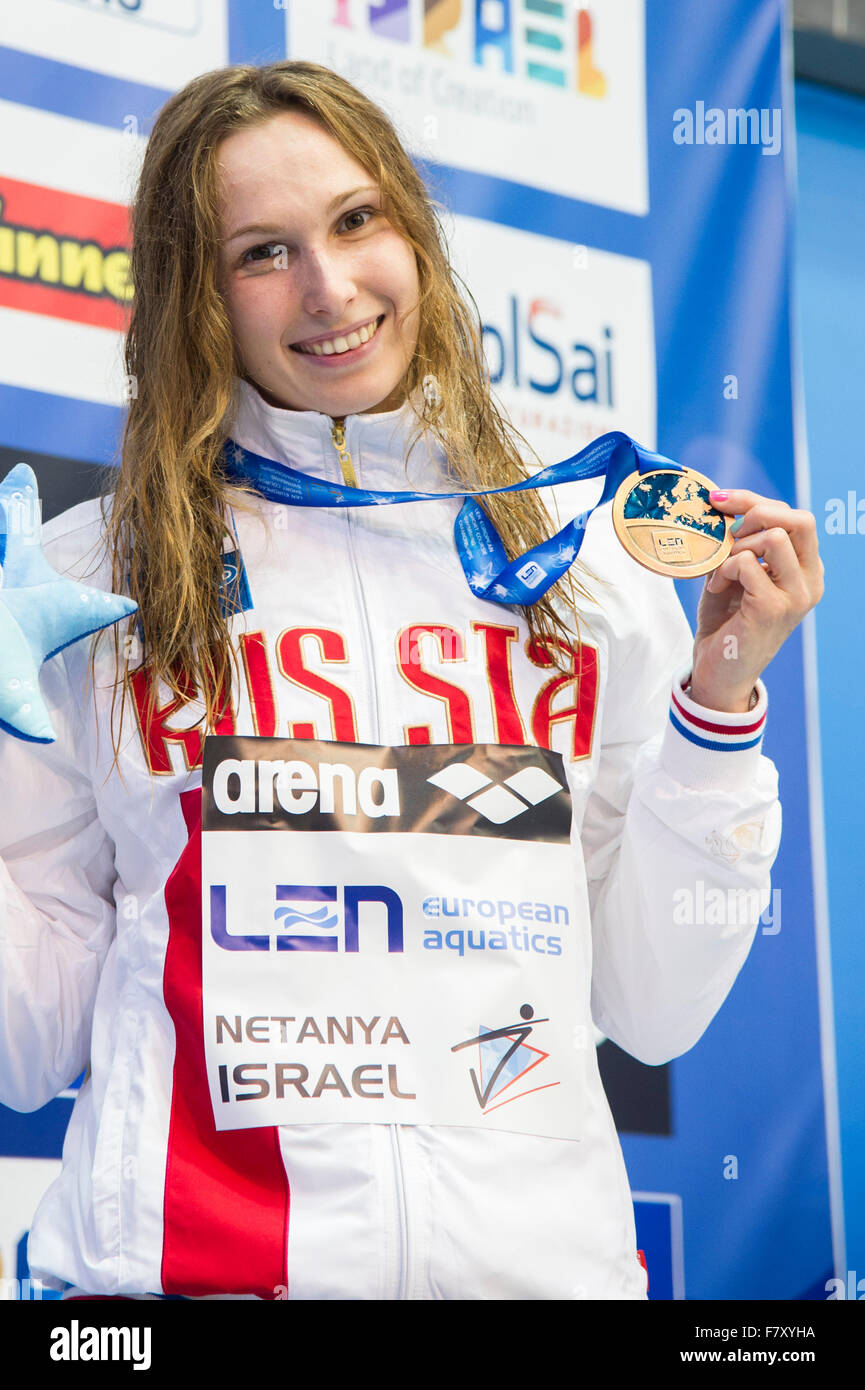 Netanya, Israel. 3rd Dec, 2015. IVANEEVA Natalia RUS Bronze Medal 50m ...