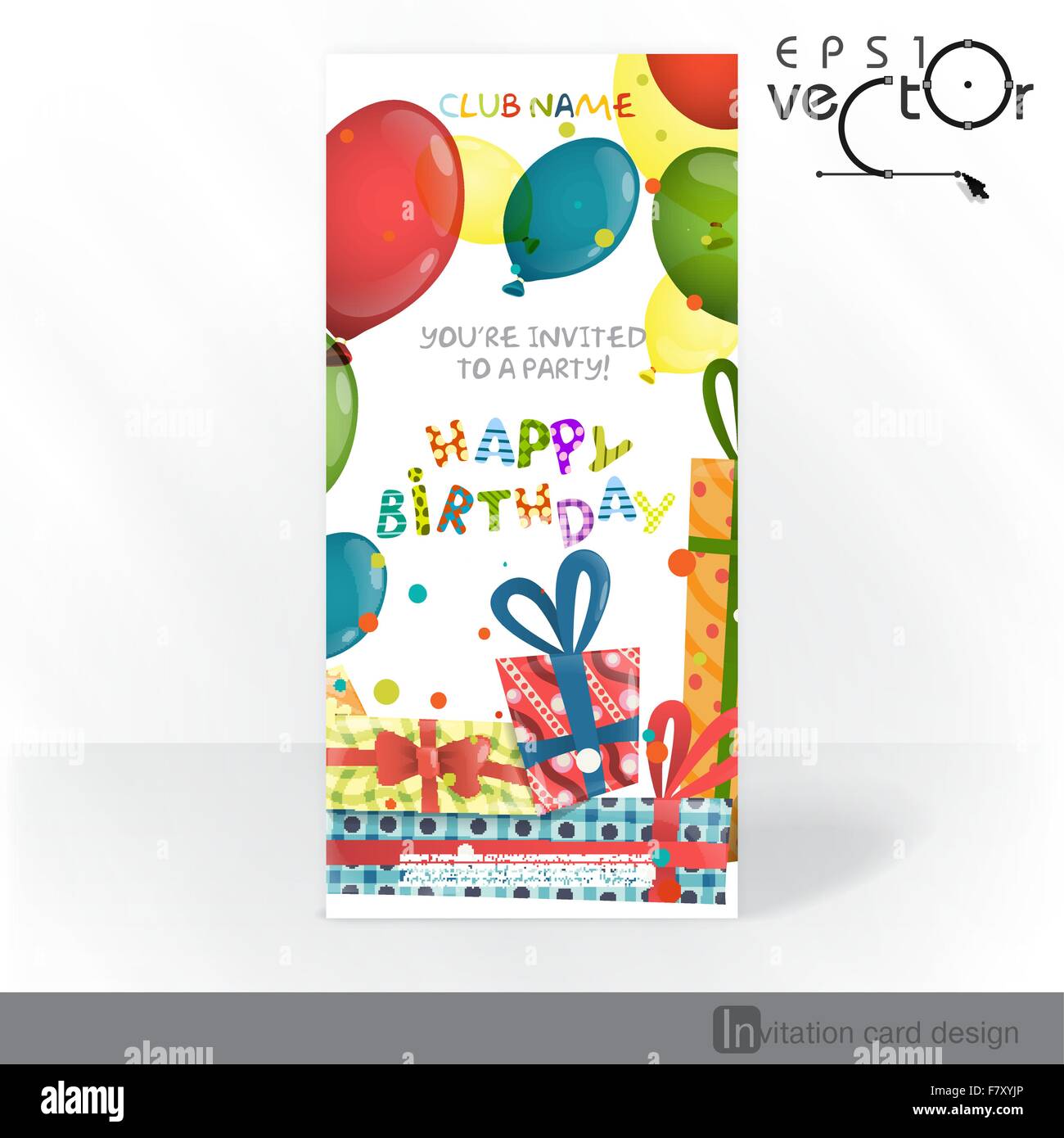 Party Invitation Card Design, Template Stock Vector Image & Art - Alamy