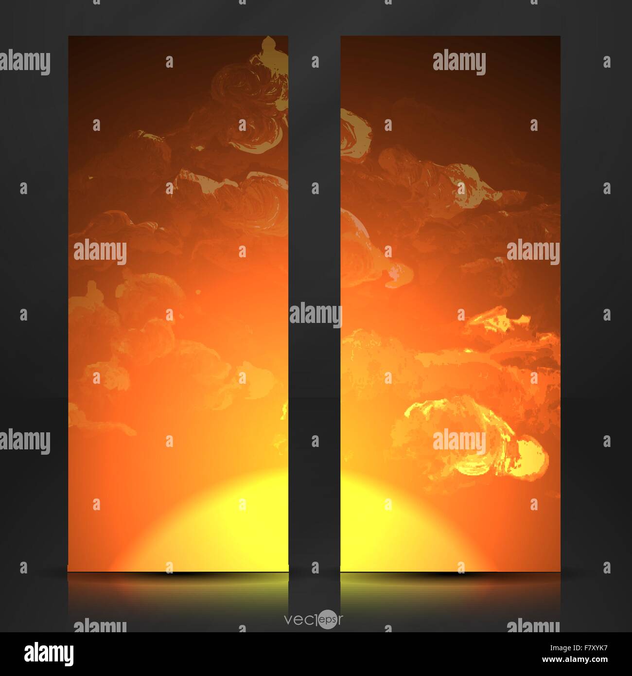 Morning view sun sky clouds Stock Vector Images - Alamy