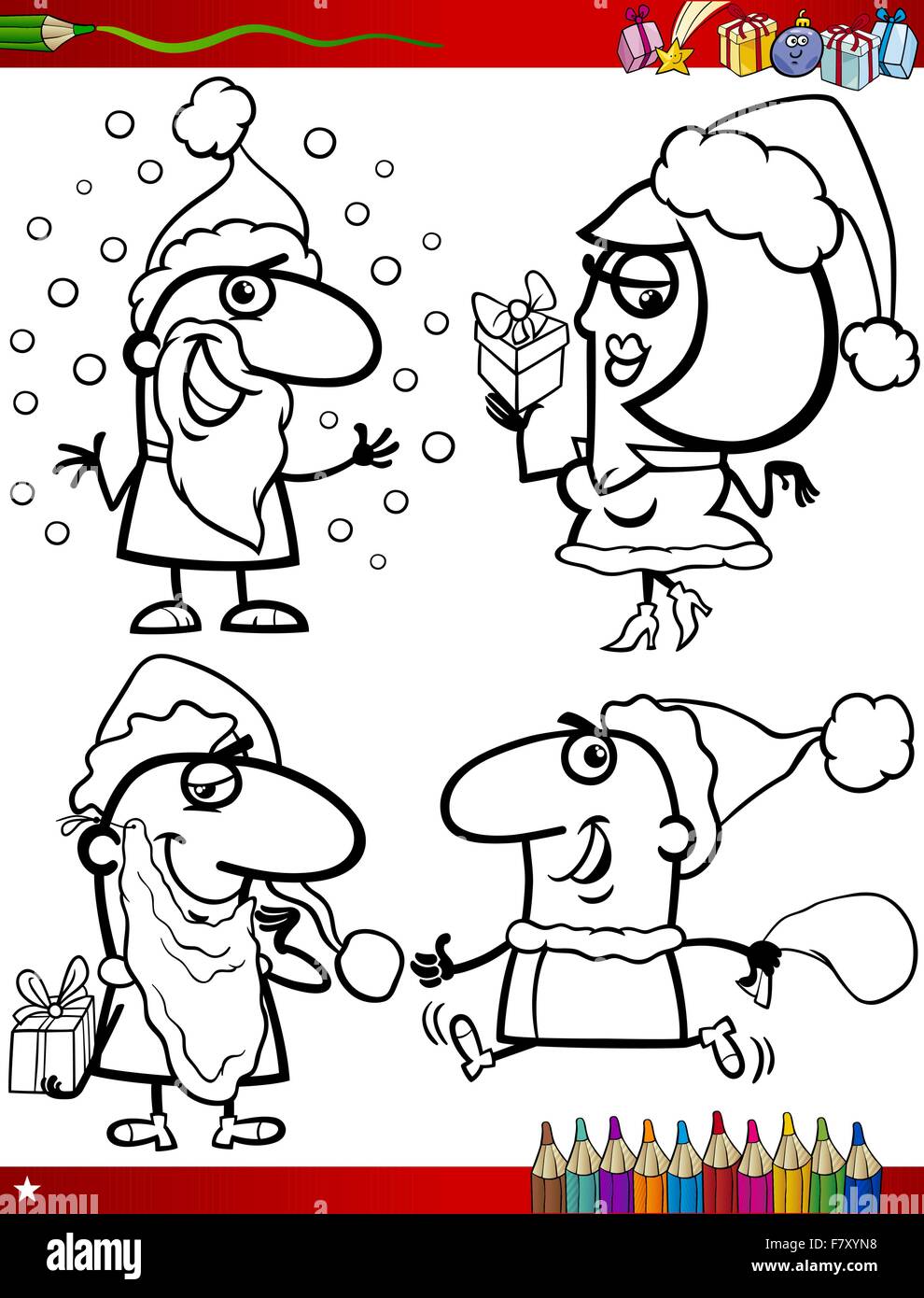 Pretty woman present christmas gift Stock Vector Images - Alamy