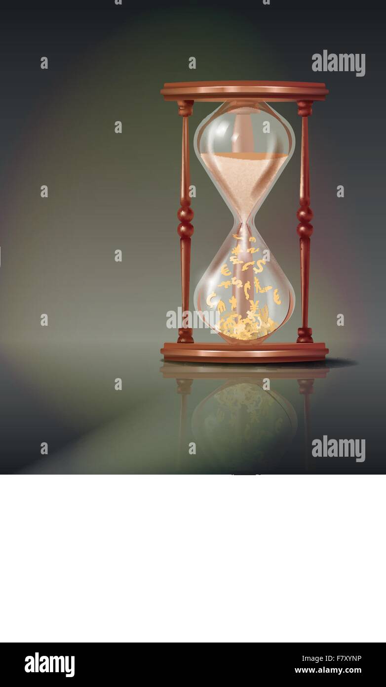 Money sand timer Stock Vector Images - Alamy
