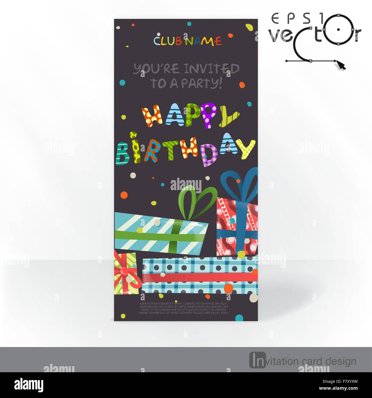 Party Invitation Card Design, Template Stock Vector Image & Art - Alamy