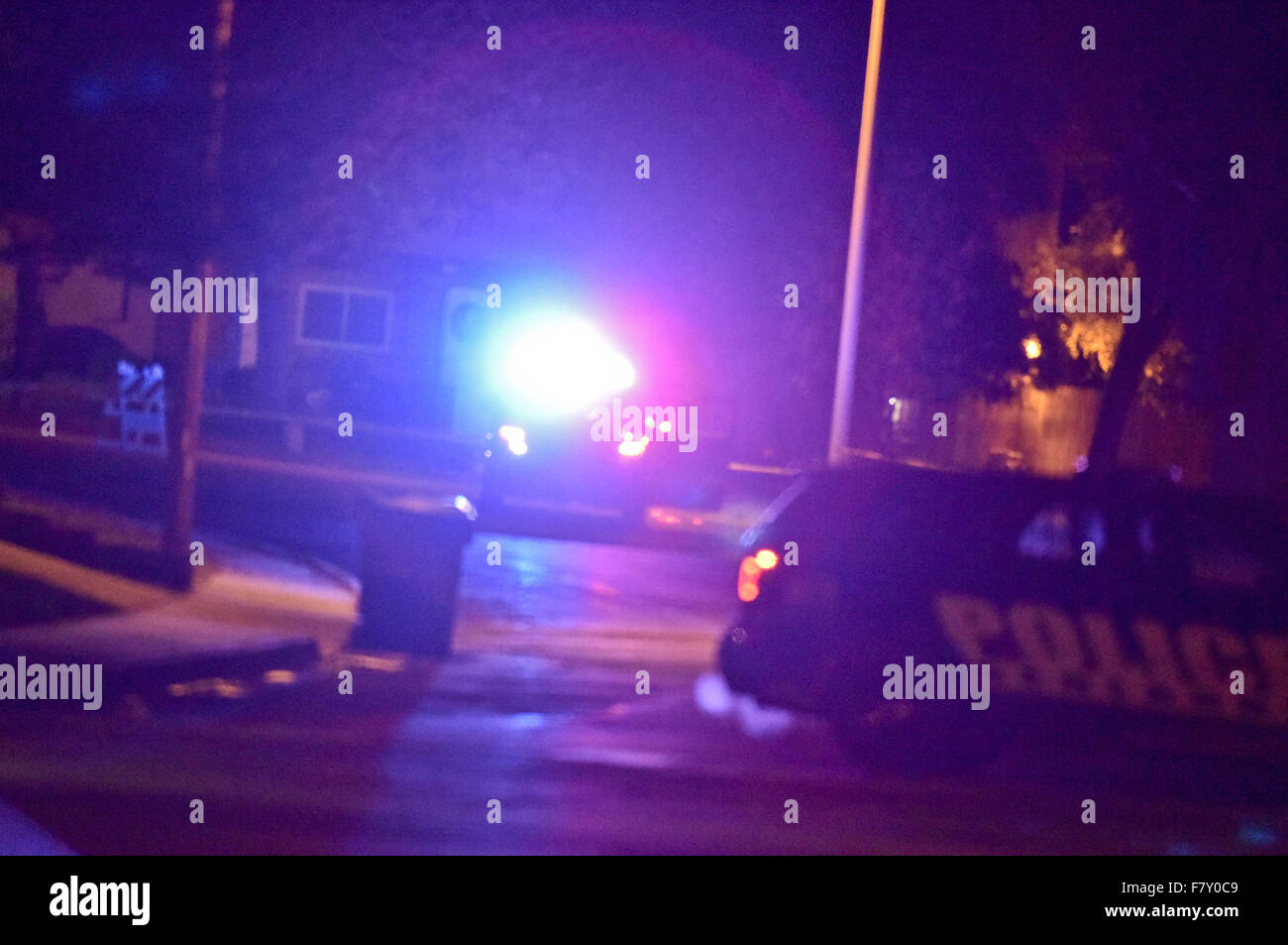 San Bernardino California Usa 2nd Dec 2015 Redlands Police Units