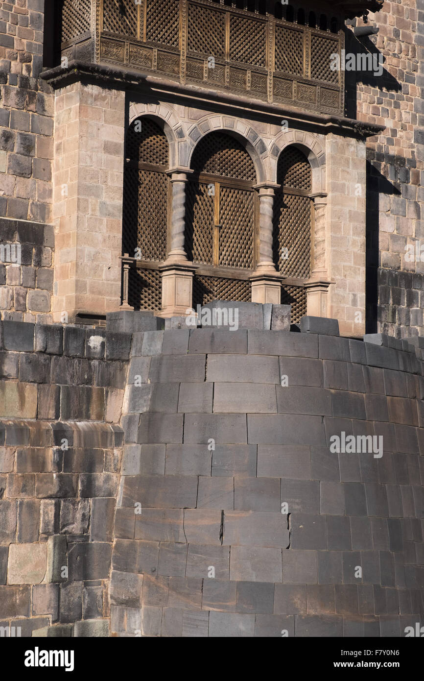 Facade of the church of Santo Domingo, built on Coricancha Inca Temple ...