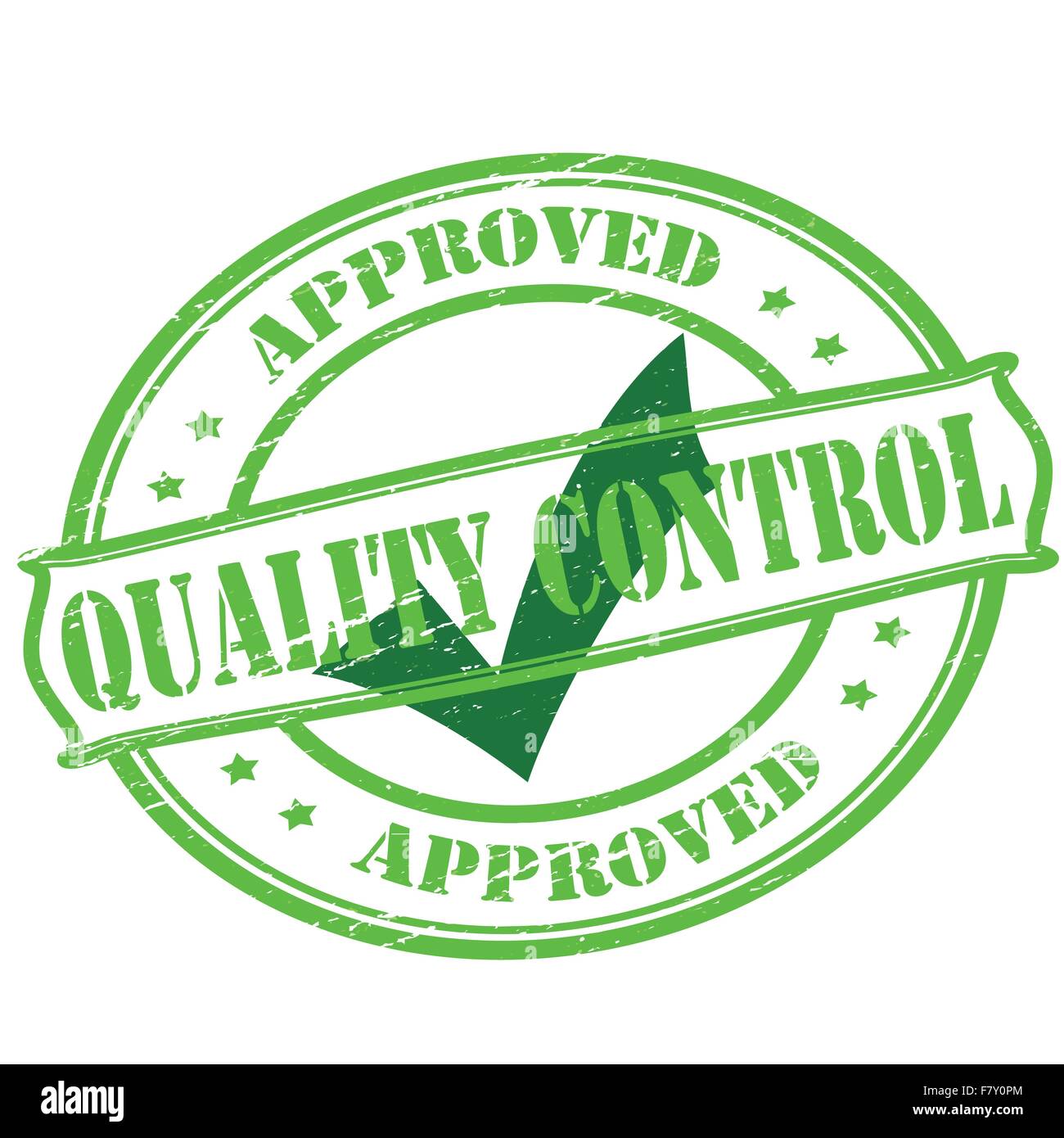 Quality control approved green rubber Stock Vector Images - Alamy