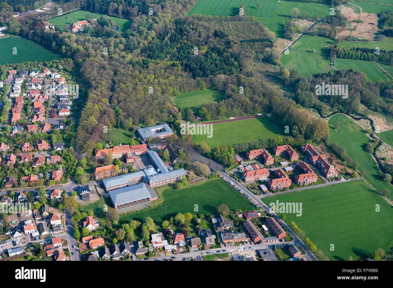 vechta from above, vechta district, niedersachsen, germany Stock Photo ...