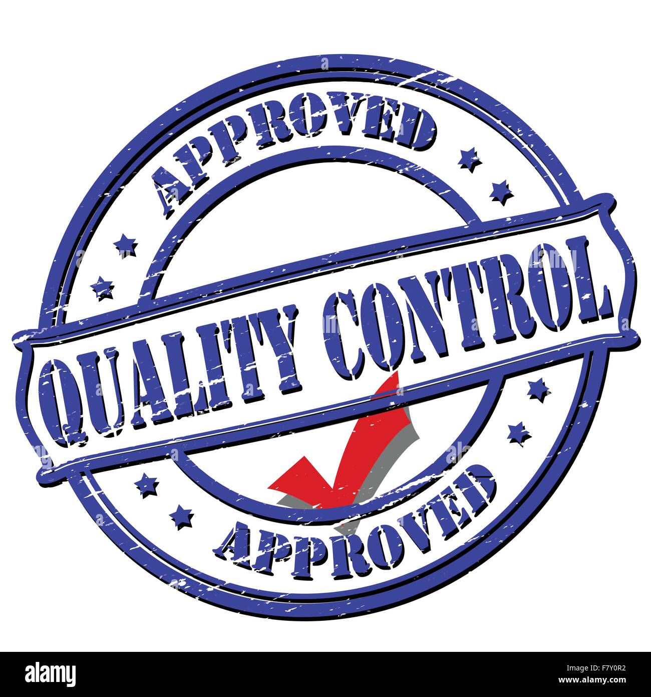 Quality control blue grunge stamp Stock Vector Images - Alamy
