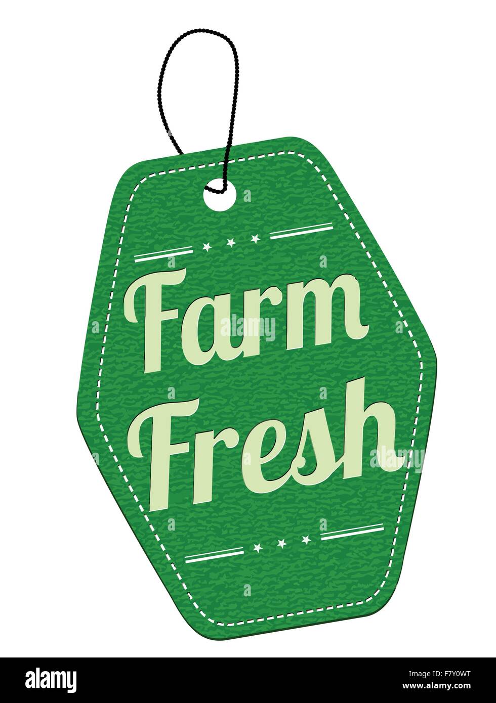 Farm fresh green leather label or price tag Stock Vector Image & Art ...