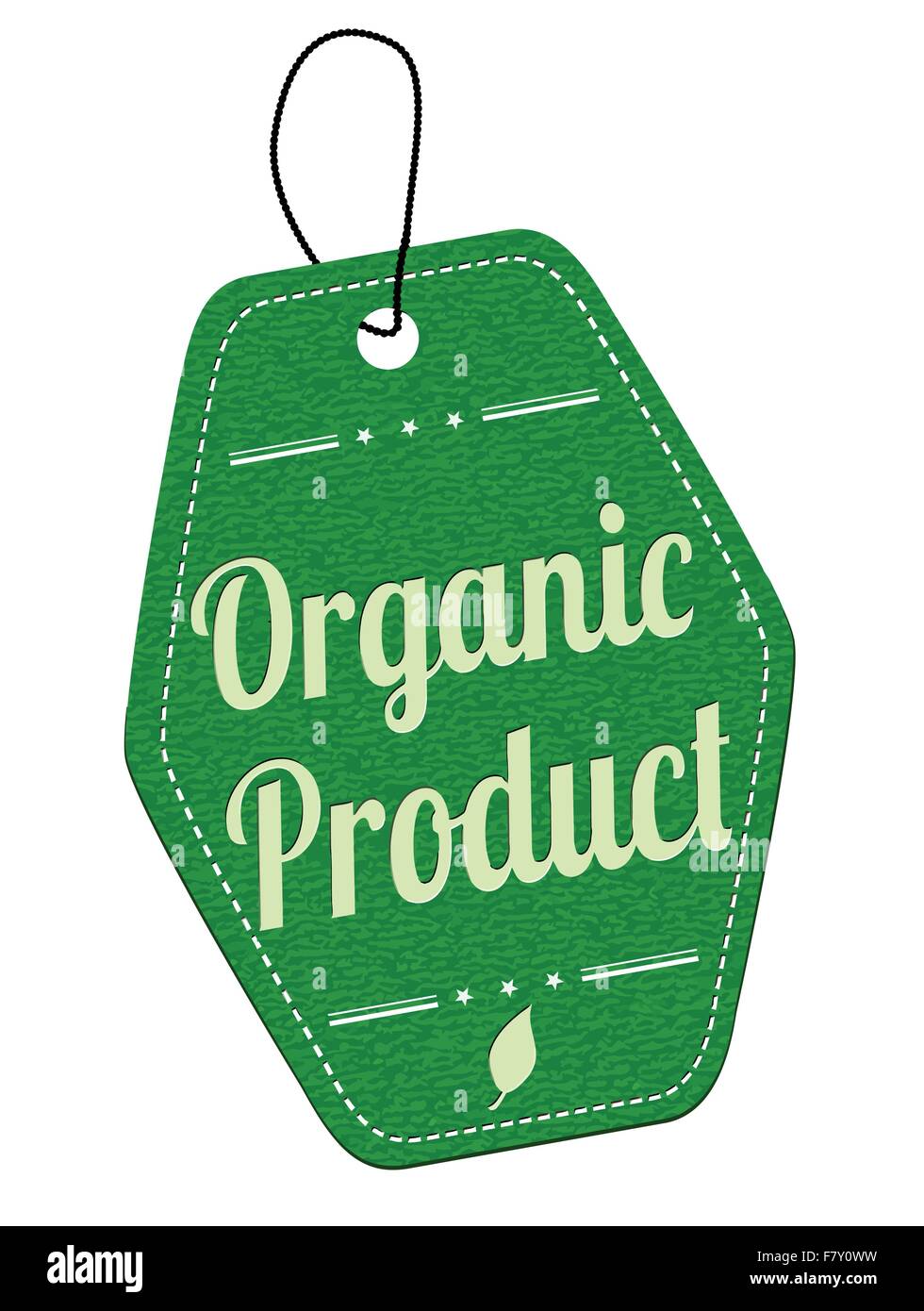 Organic product green leather label or price tag Stock Vector Image ...
