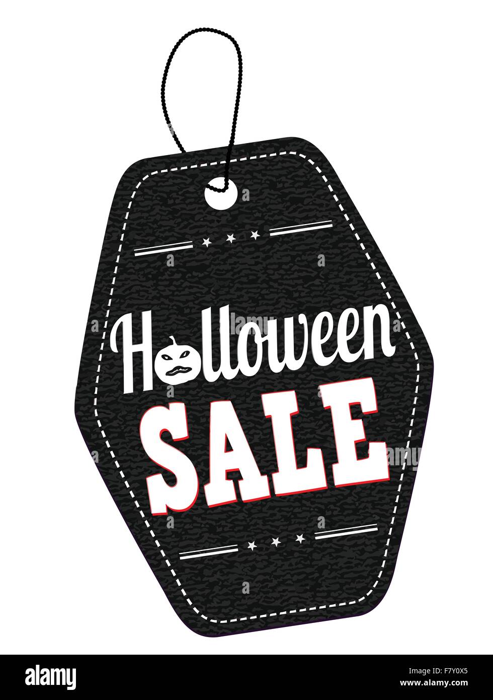 Halloween sale black leather label or price tag Stock Vector Image ...
