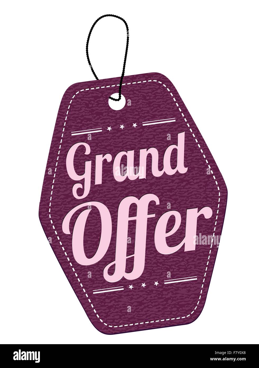 Grand offer leather label or price tag Stock Vector Image & Art - Alamy