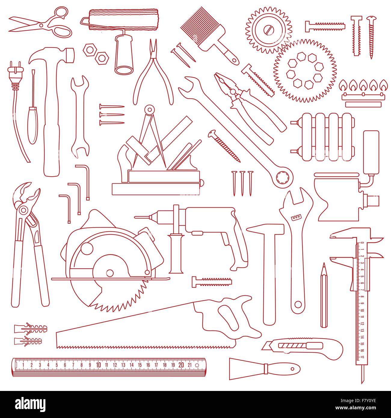 Repairman tool Cut Out Stock Images & Pictures - Alamy