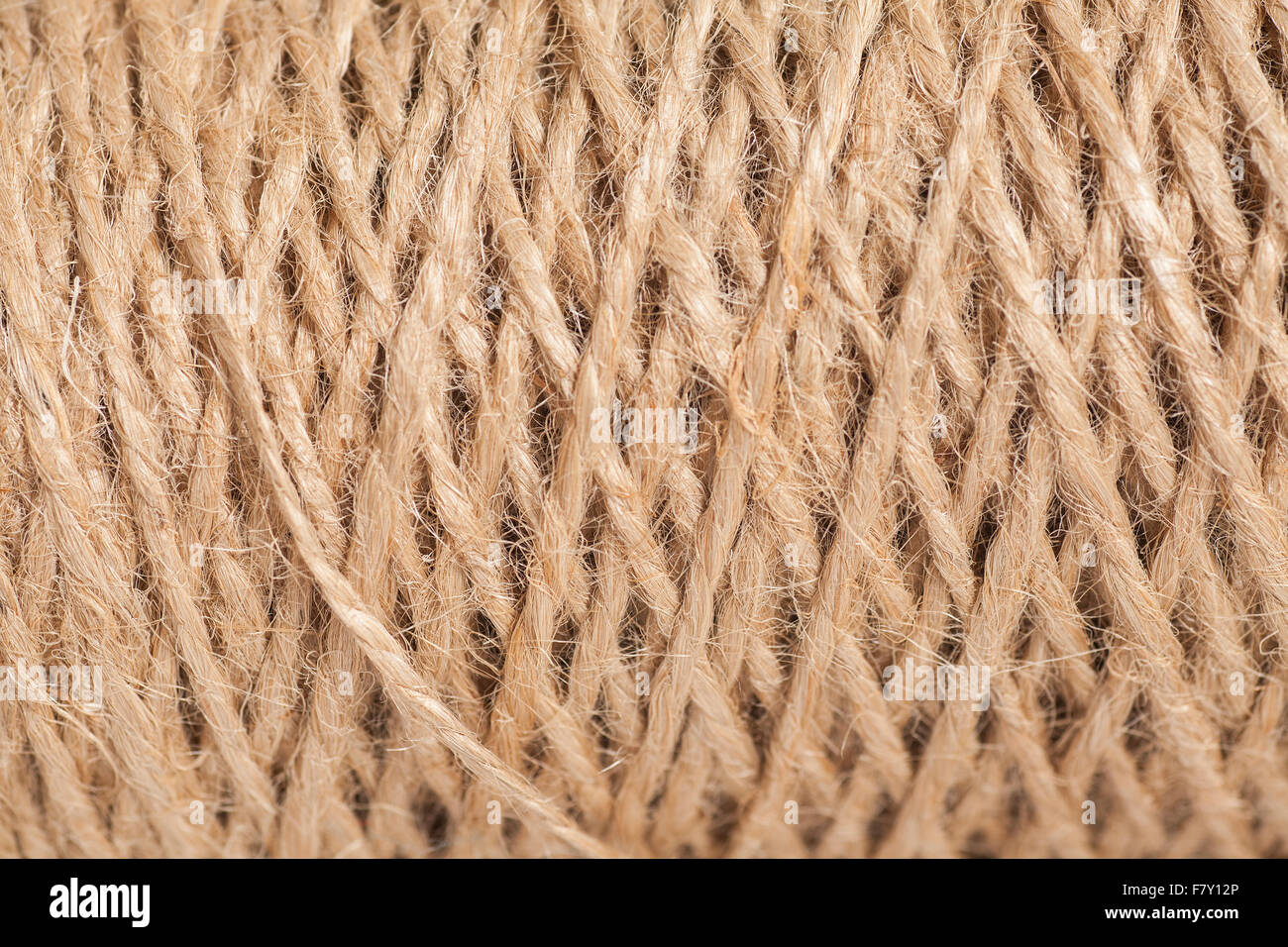 Skein of jute twine, texture background Stock Photo - Alamy
