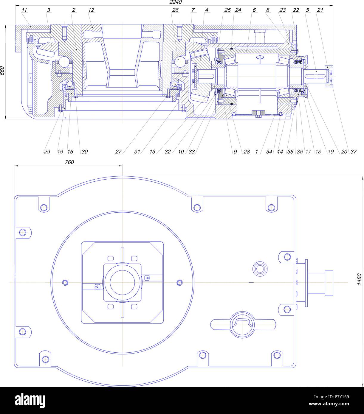 Bearing engineering drawing hi-res stock photography and images - Alamy
