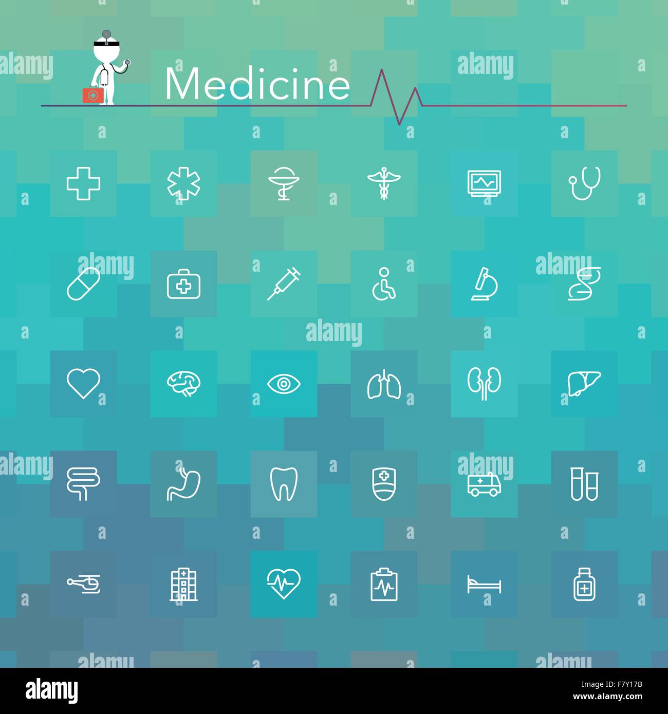 Medicine Line Icons Stock Vector Image & Art - Alamy