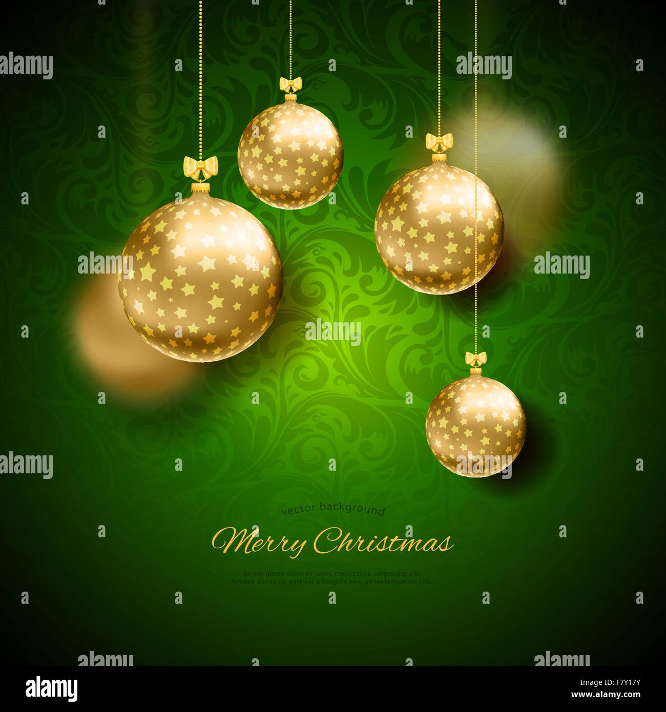 Gray christmas balls gold Stock Vector Images - Alamy