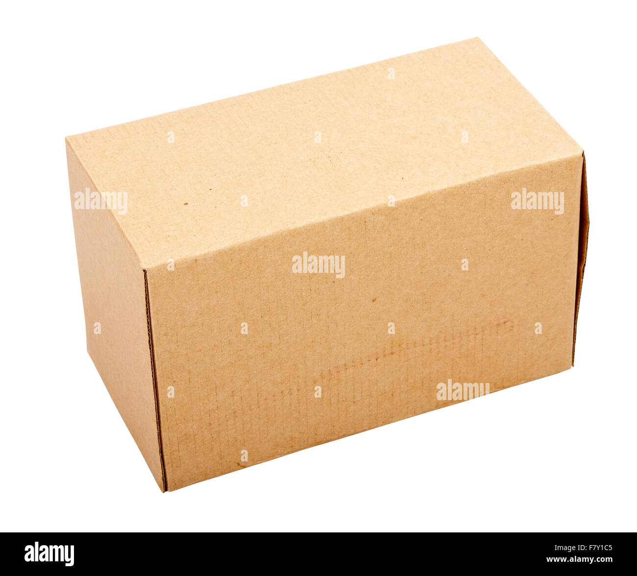 Closed cardboard box. Isolated over white background Stock Photo - Alamy