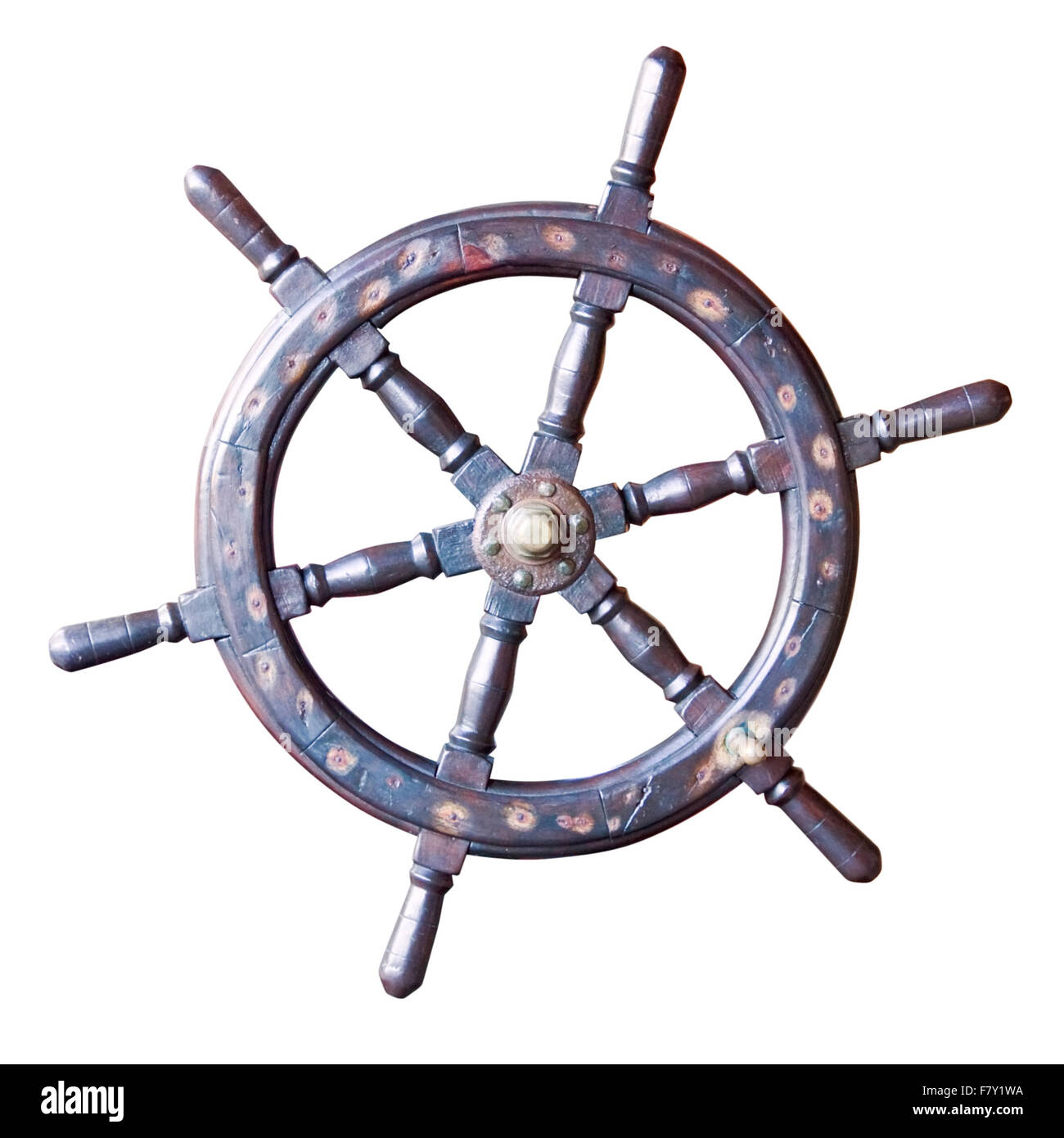 steering wheel. Isolated over white background Stock Photo - Alamy