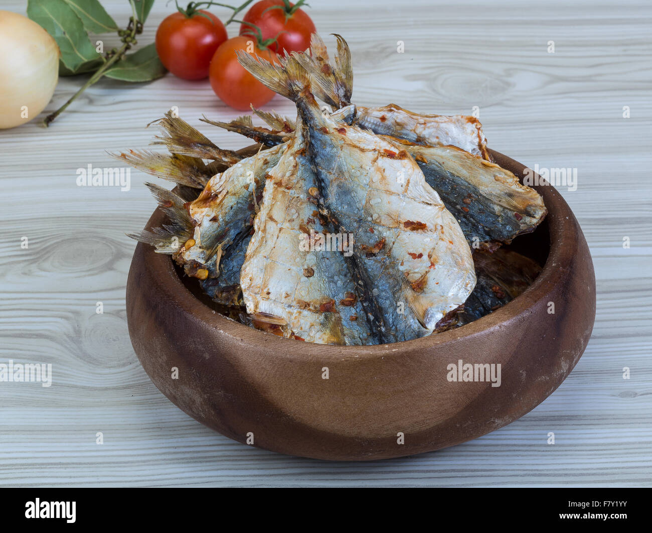 Dry salted fish - soft traditional snack for beer Stock Photo - Alamy