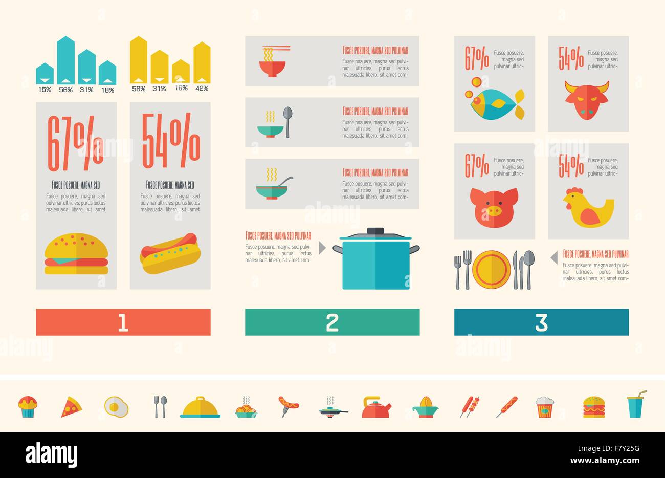 Food Infographic Template Stock Vector Image & Art - Alamy