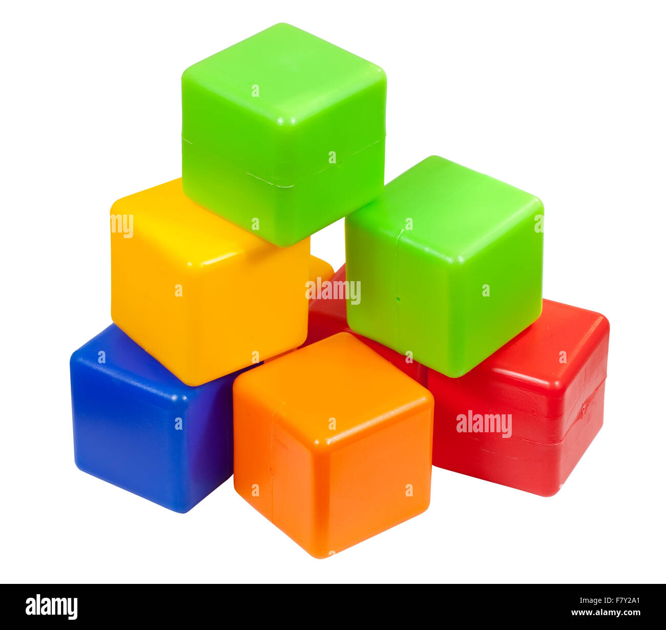 Plastic toy blocks on white hi-res stock photography and images - Alamy