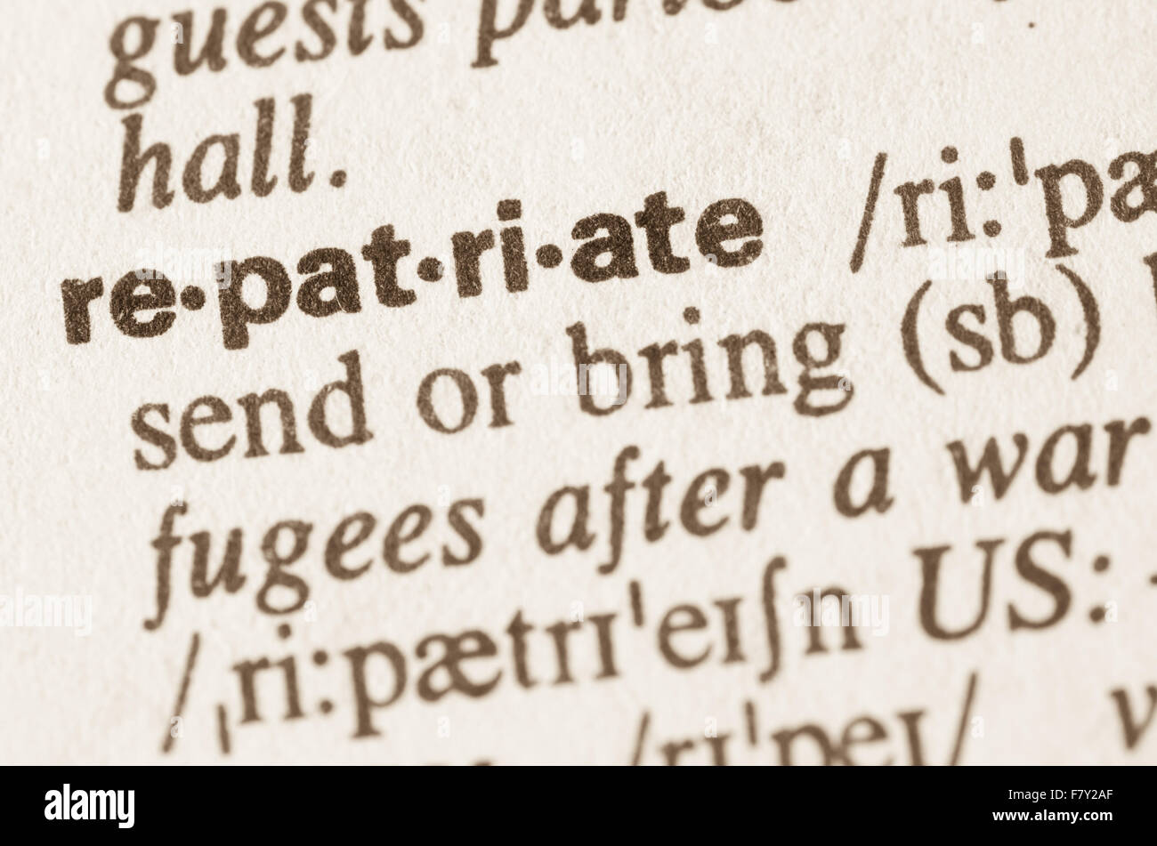 Repatriate hi-res stock photography and images - Alamy