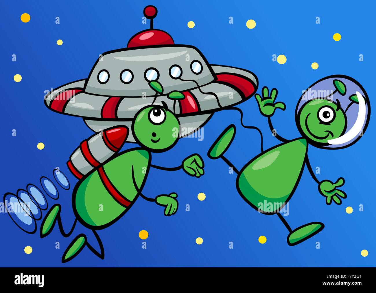 Aliens in spacecraft Stock Vector Images - Alamy