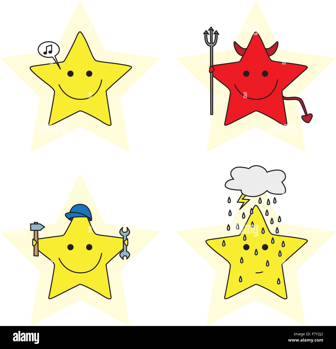 Little yellow star Stock Vector Images - Alamy
